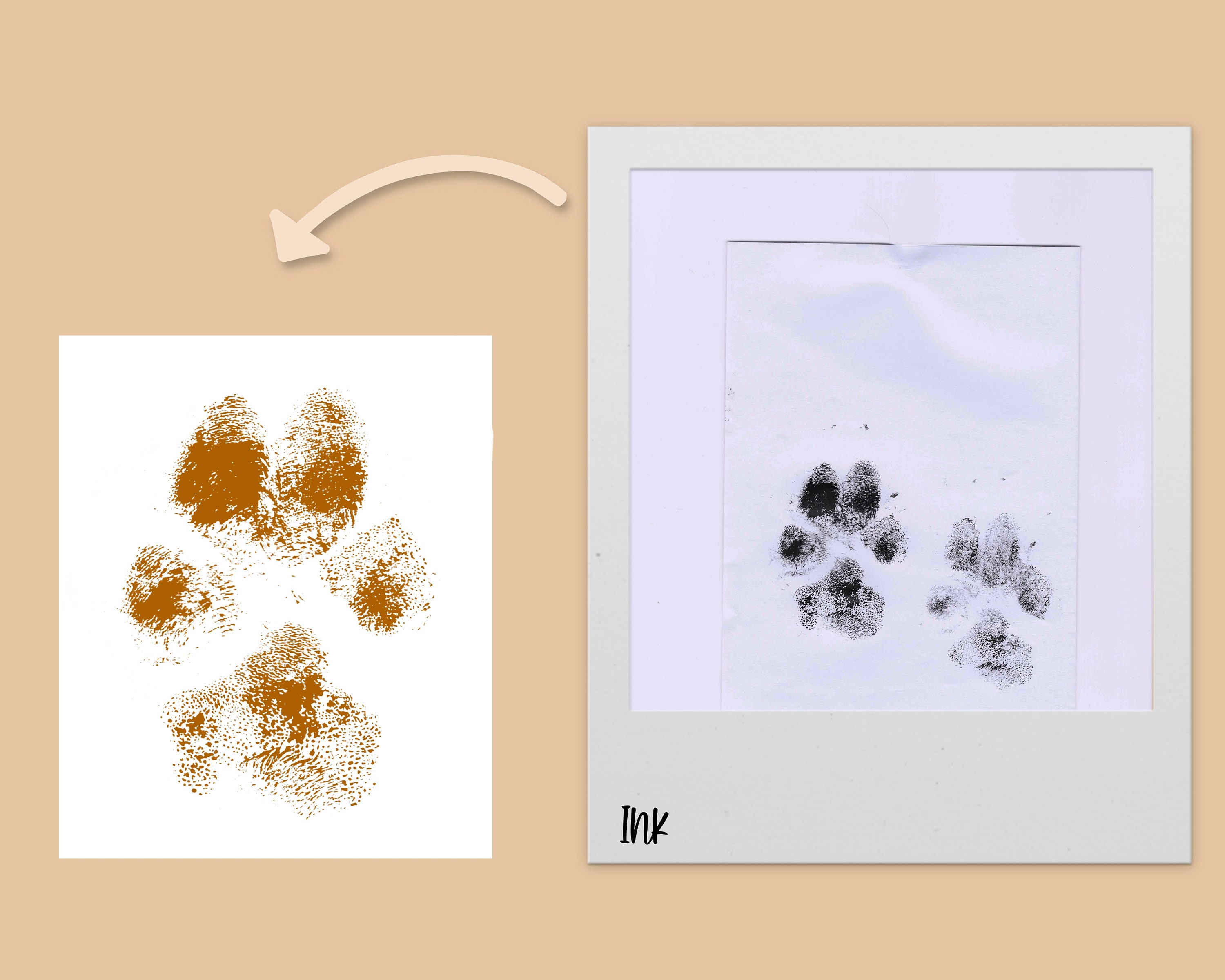 Custom Paw Print Pet Loss Print Pet Loss Gift Pet Adoption - Etsy