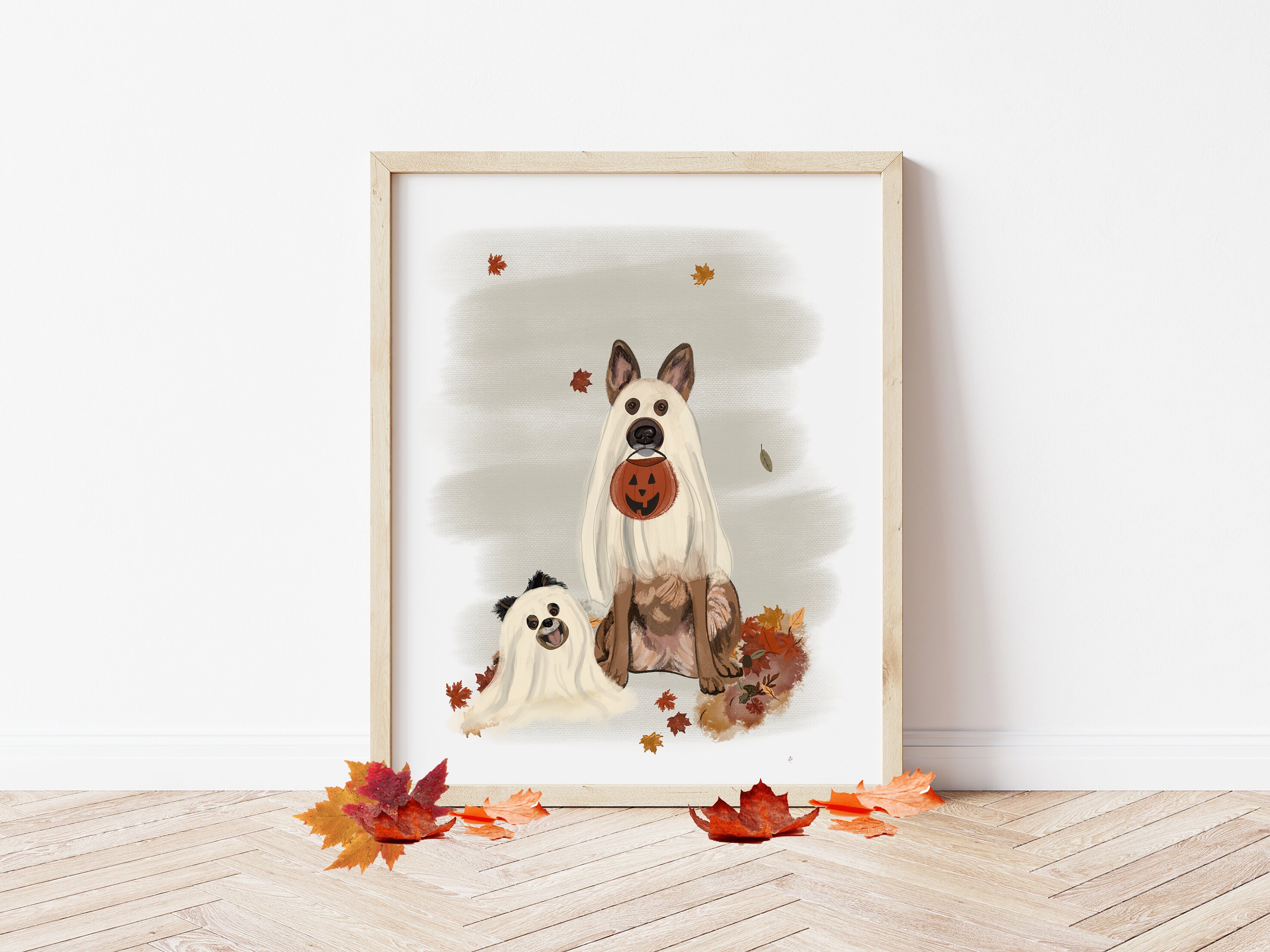 Custom Fall Pet Portrait Ghost Decor Fall Decor Halloween - Etsy