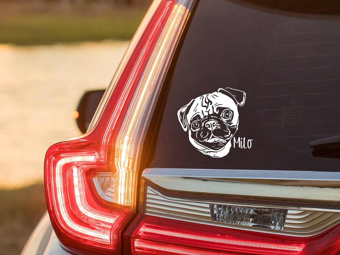 Custom Pet Portrait Car Decal Personalized Dog Car Sticker - Etsy