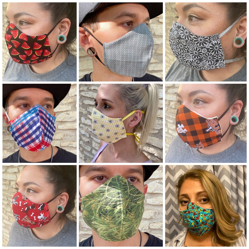 Tie Back Face Mask - Etsy