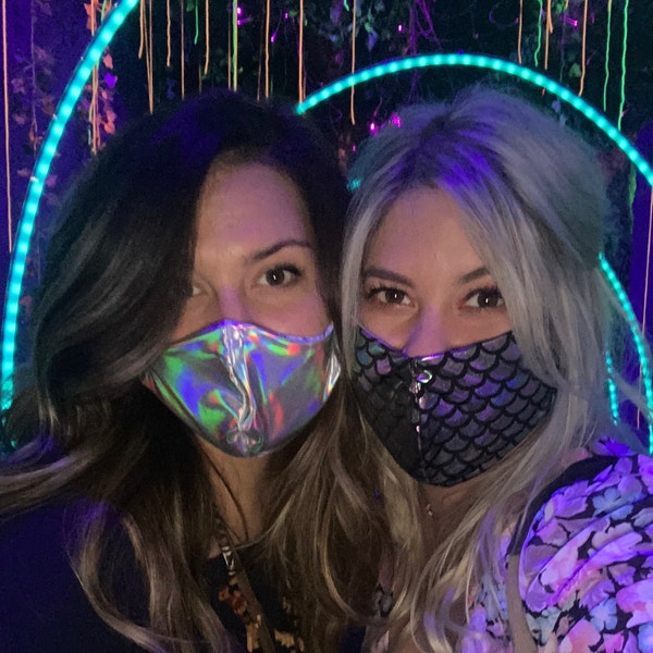 Holographic Face Mask - Etsy