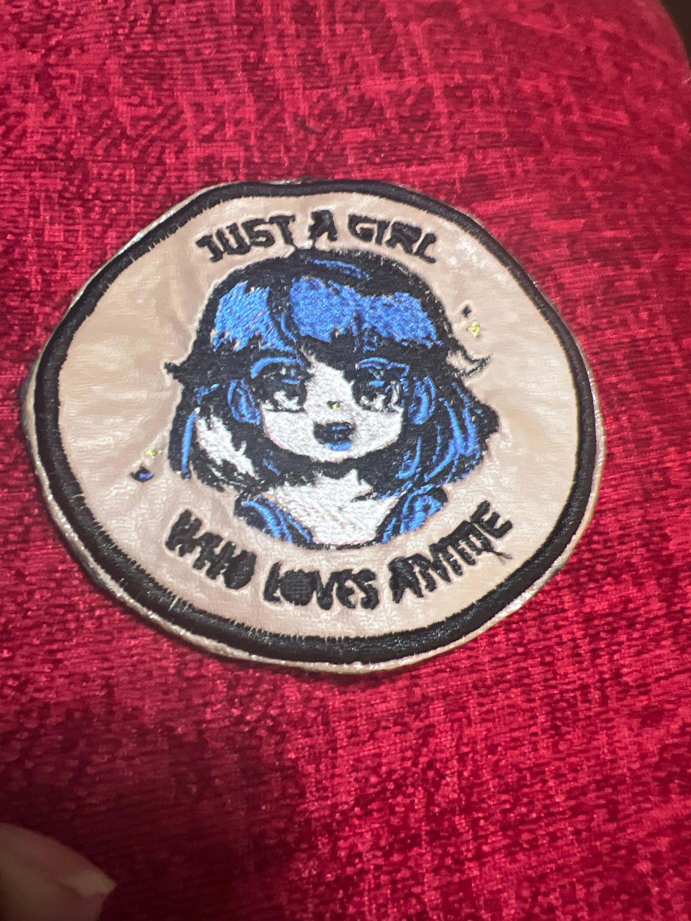 Really Cute Anime Girl Patch - Etsy