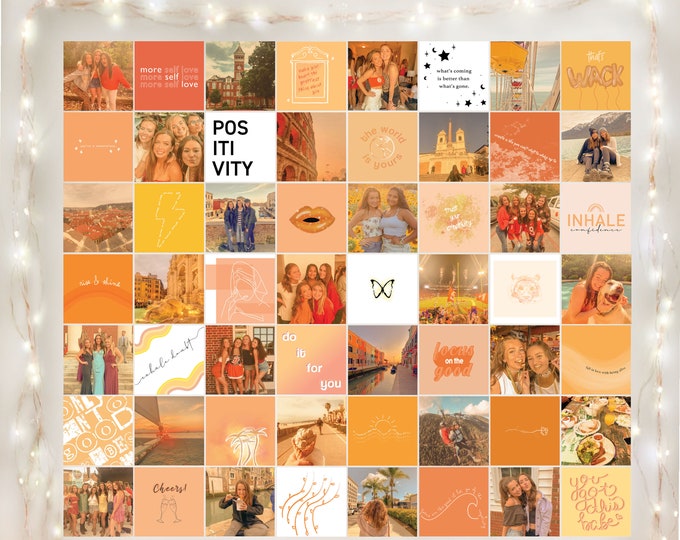 Personalized Wall Collage Kit Preset Warm Summer Aesthetic Trendy