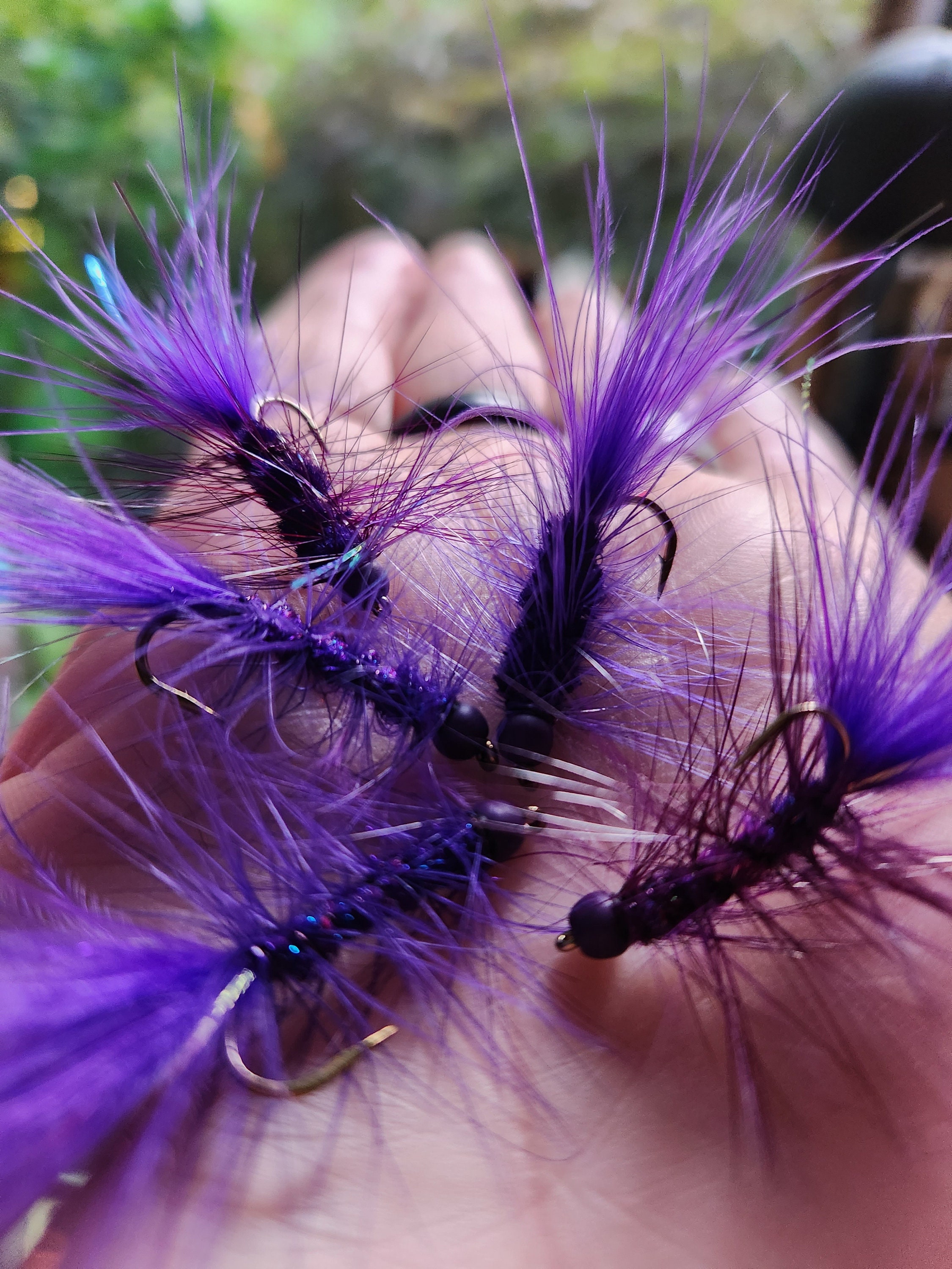 Purple Wooly Bugger Fly Fishing Trout Streamer - Etsy