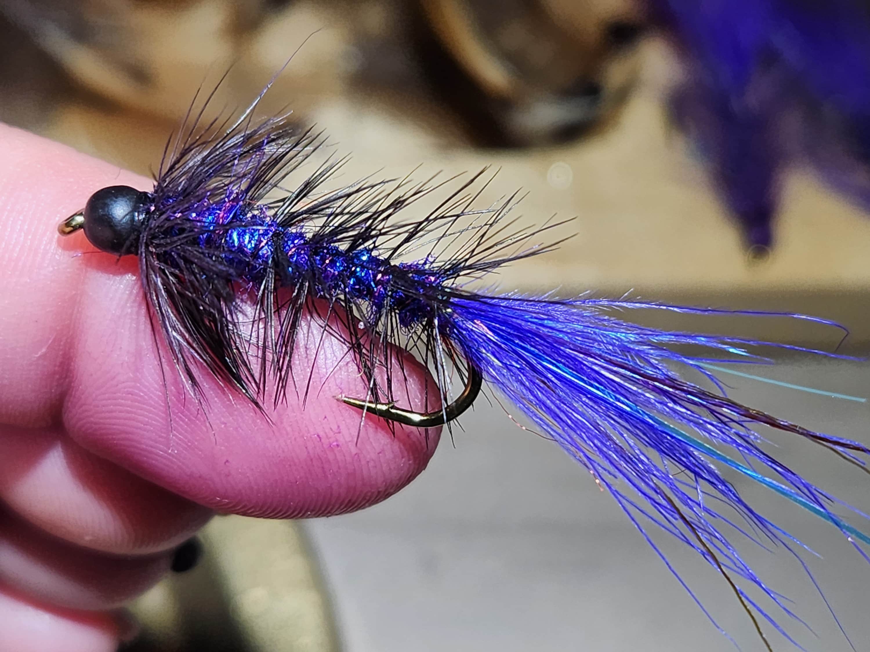 Purple Wooly Bugger Fly Fishing Trout Streamer - Etsy