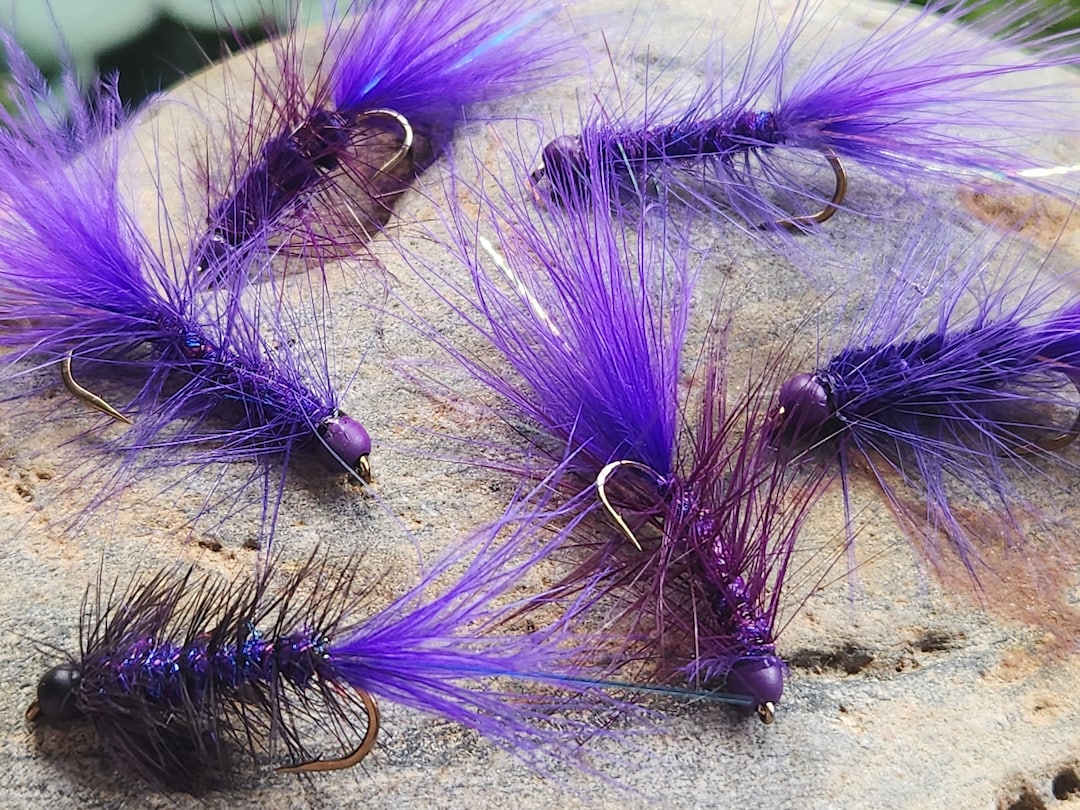 Purple Wooly Bugger Fly Fishing Trout Streamer - Etsy