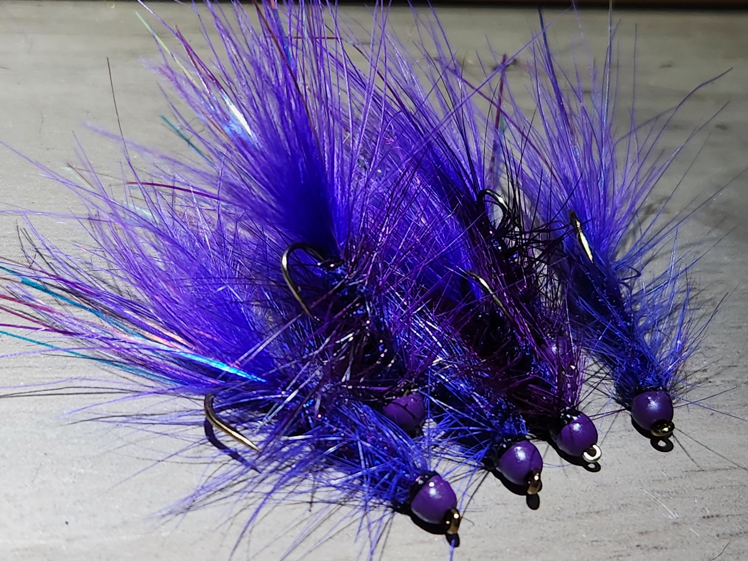 Purple Wooly Bugger Fly Fishing Trout Streamer - Etsy