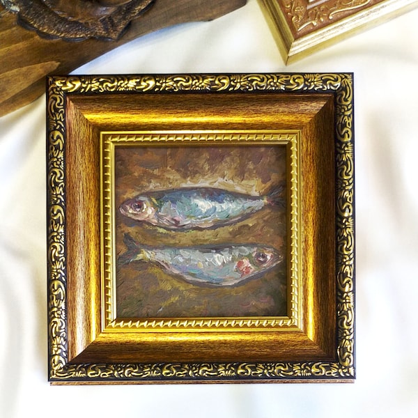 Fish Oil Painting - Etsy