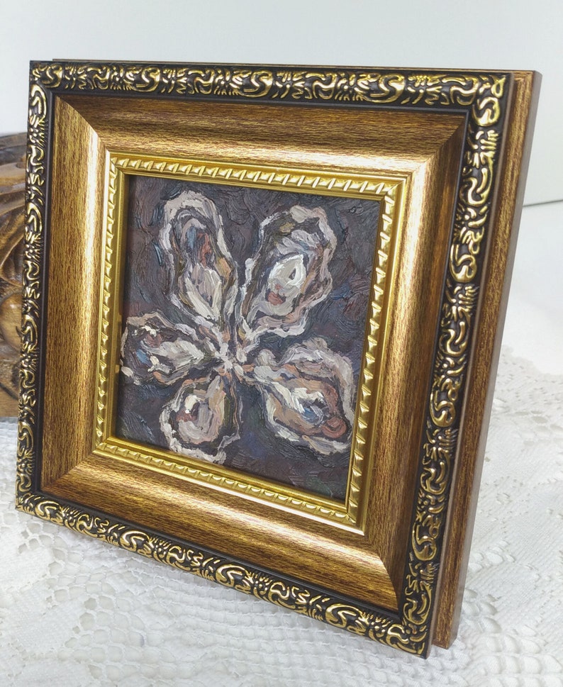 Oysters Framed Painting,vintage Style Art,oil Painting,original Artwork,kitchen Wall Decor,gift ...