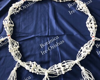 Santeria Yoruba. IDDE Bracelet for Obbatala Orisha Pulsera Idde De Mazo ...