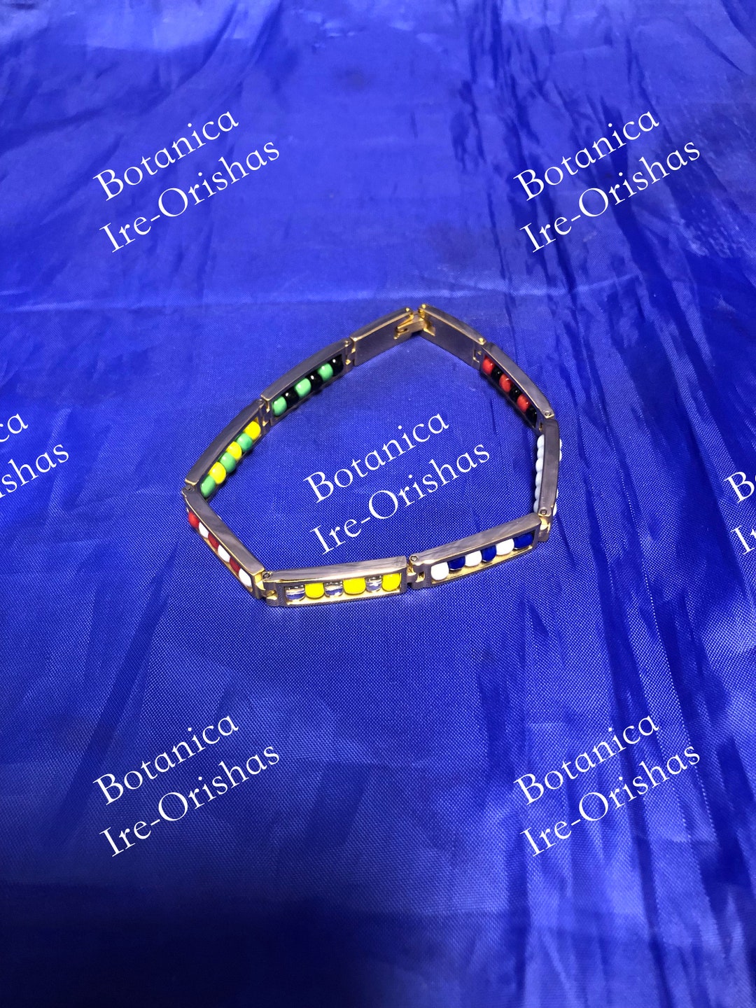 7 Potencia Bandera Ide Idde Ilde Stainless Steel Dorado Religion Yoruba ...