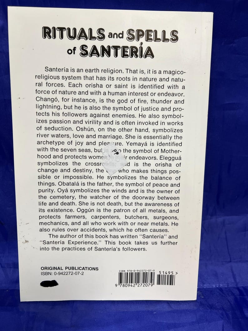 Book Libro Rituals and Spells of Santeria - Etsy
