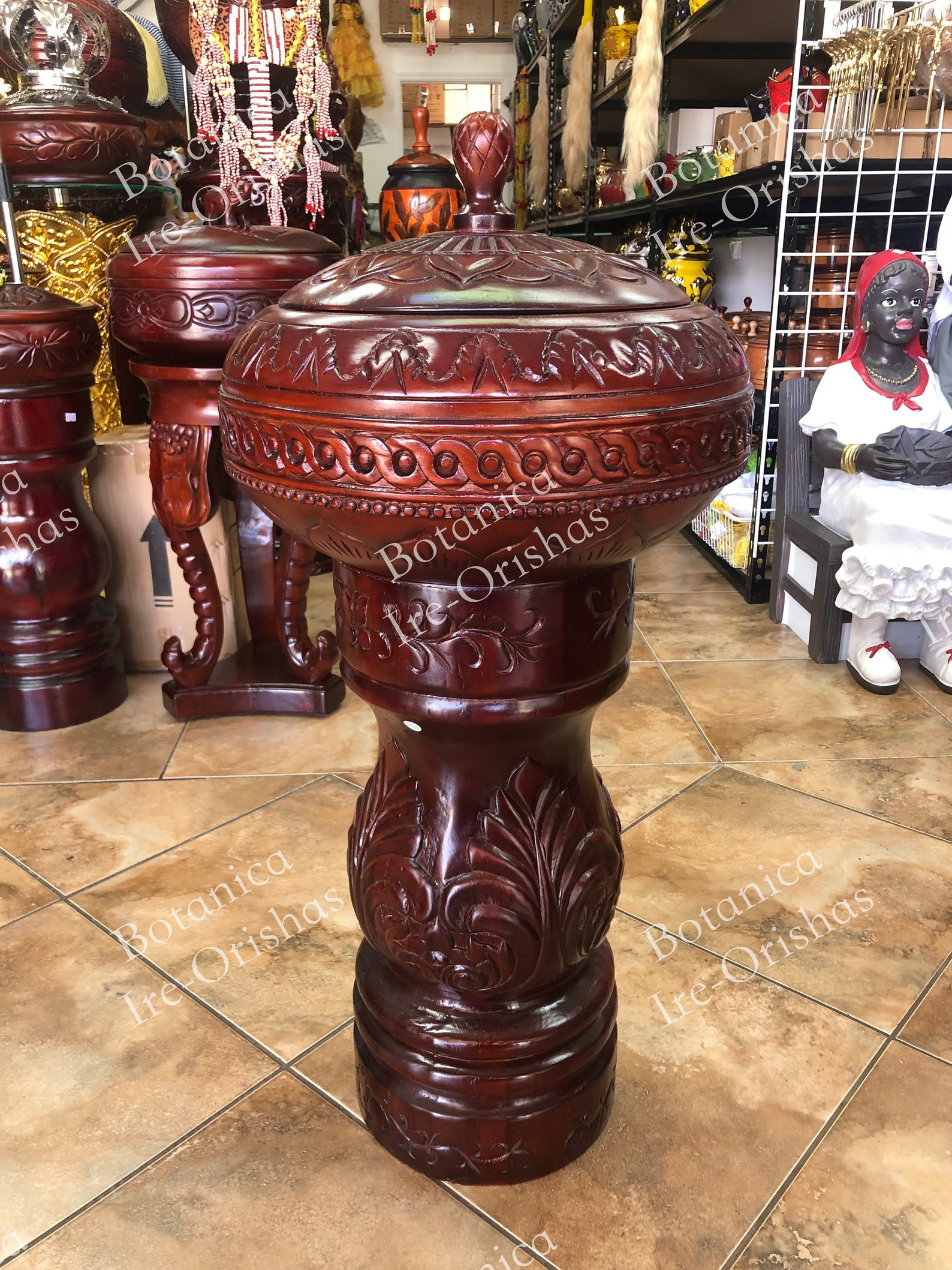 JUEGO SET Pilon Y Batea De Shango Chango Madera Tallado Cherry - Etsy