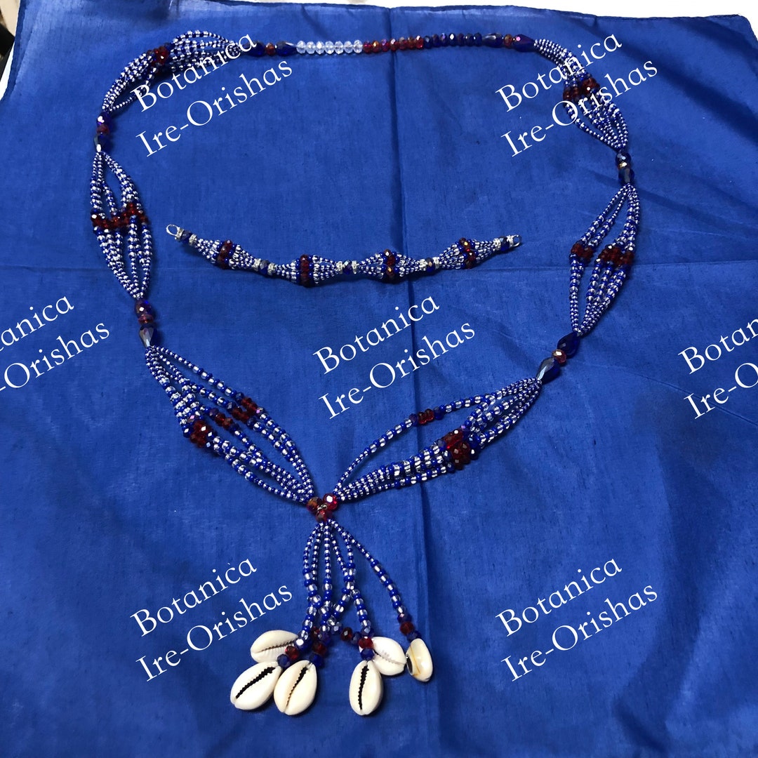Juego De Collar E Ilde De Yemaya Okute Cabecero En Cristal Religion ...