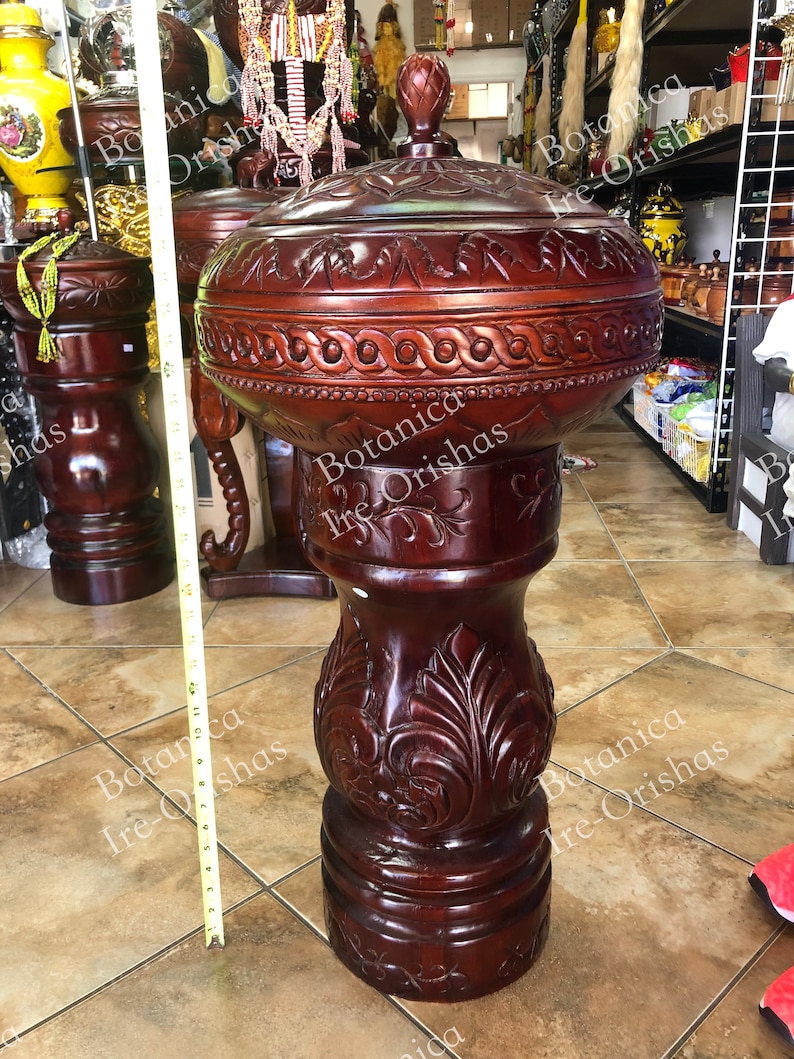 JUEGO SET Pilon Y Batea De Shango Chango Madera Tallado Cherry | Etsy