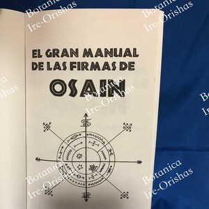 El Gran Manual De Las Firmas De Osain Religion Yoruba Santeria Ifa - Etsy