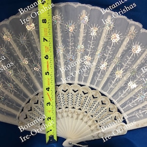 12 Abanico Fan Para Obatala Obbatala White/blanco IFA RELIGION YORUBA ...