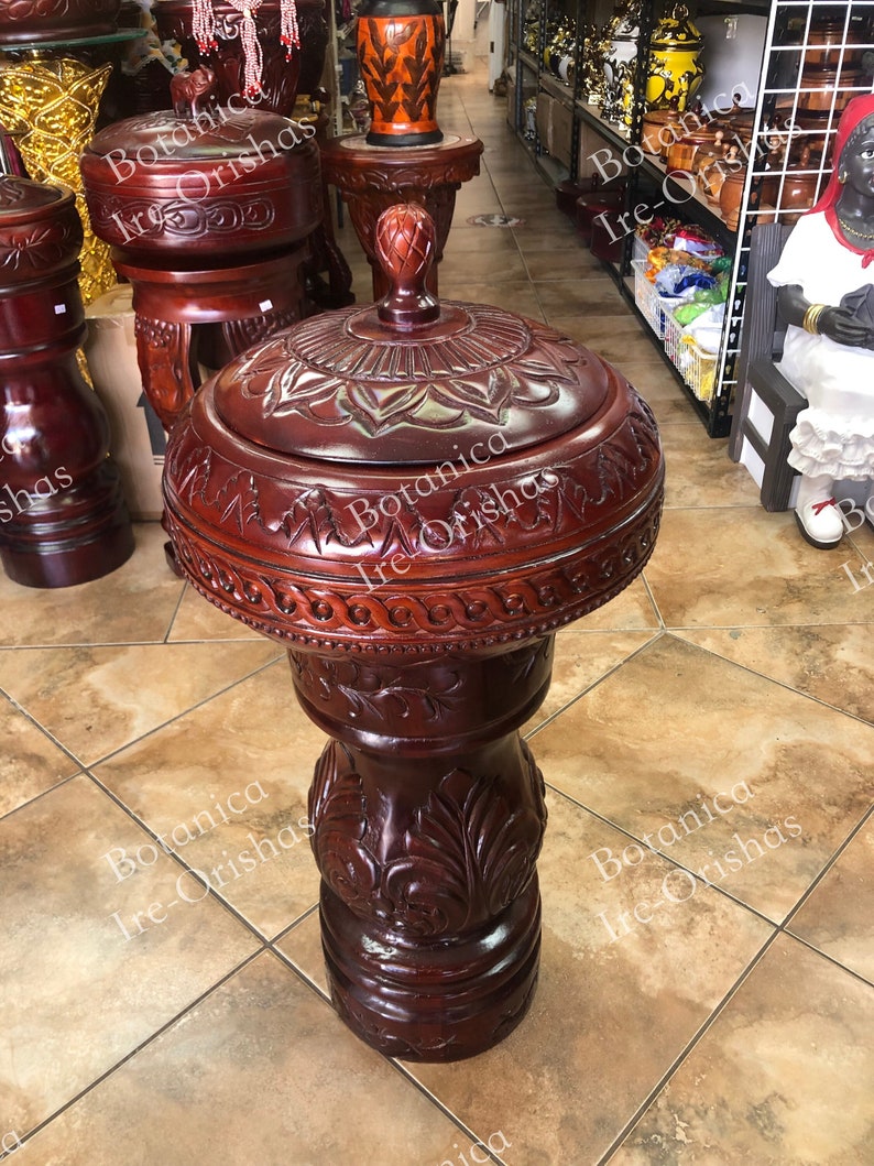 JUEGO SET Pilon Y Batea De Shango Chango Madera Tallado Cherry - Etsy