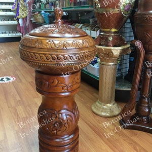 JUEGO SET Pilon Y Batea De Shango Chango Madera Tallado OAK - Etsy