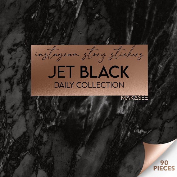 90 INSTAGRAM STORY STICKERS Black Daily Collection | Etsy