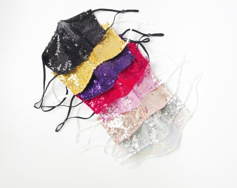 Red Sequin Face Mask Sequin Face Mask Face Mask With Nose | Etsy