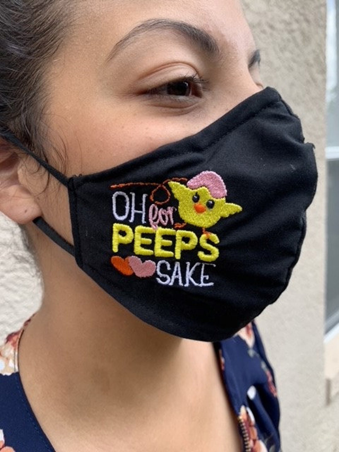 Easter Face Mask, Easter, Easter Bunny, Face Mask With Nose Wire, Face ...