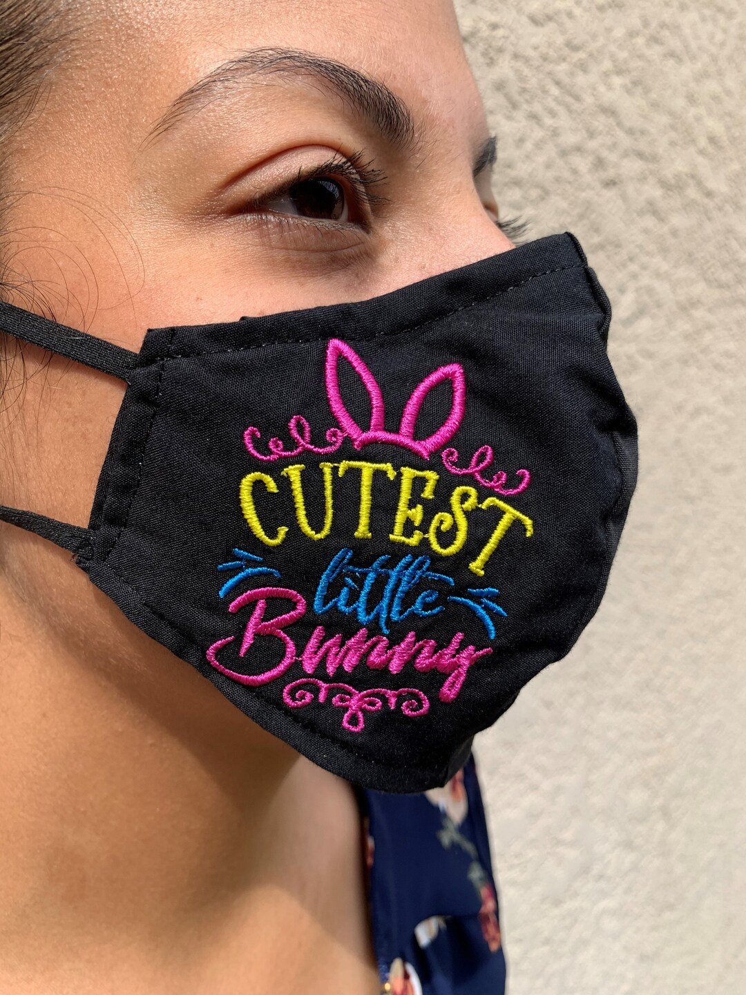 Easter Face Mask, Easter, Easter Bunny, Face Mask With Nose Wire, Face ...