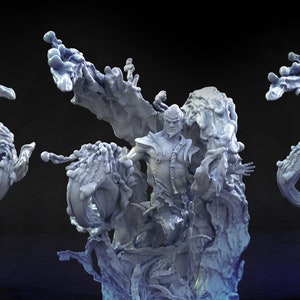 Water Mystic Genie Large Marid Elemental Resin Dnd D&D Miniature ...