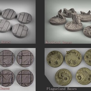 Assorted 25mm 32mm and 40mm Bases for D&D Miniatures Dungeons and ...
