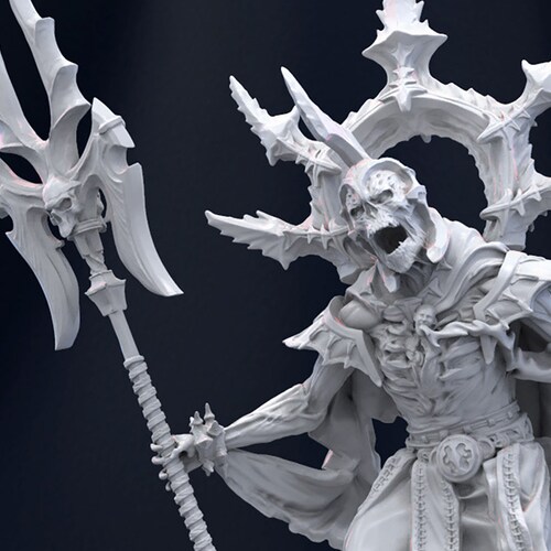 Lich Undead Wizard 28mm 3D Resin Printed Miniature Dungeons - Etsy