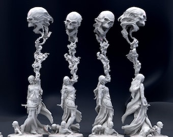 Lich Blood Sacrifice Undead Wizard 28mm 3D Resin Printed Miniature ...
