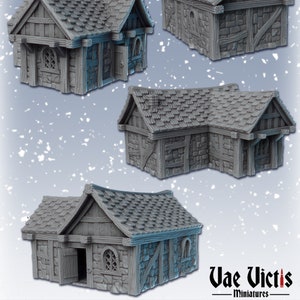 Modular House Cottage 28mm or 32mm Miniature D&D Scenery Dungeons and ...