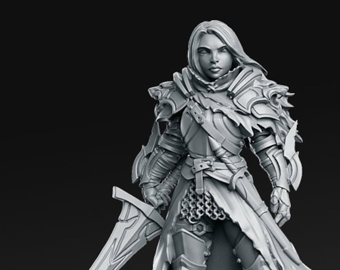 Beautiful Female Fighter lydia the Lioness Resin Miniature Royal Guard ...