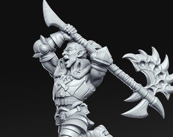 Human Barbarian Dnd Miniature human Fighter Miniatures for - Etsy