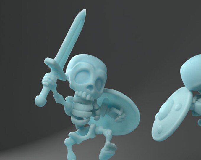 Gary Cute Skeleton Warrior D&D Resin Printed 28mm or 32mm - Etsy