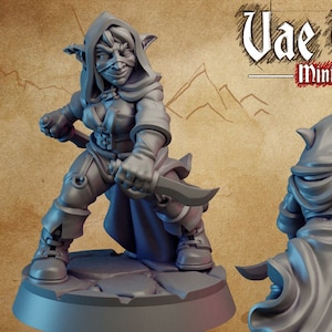 Female Goblin Rogue Mini Pinup 28mm 32mm D&D Resin Mini Dungeons and ...
