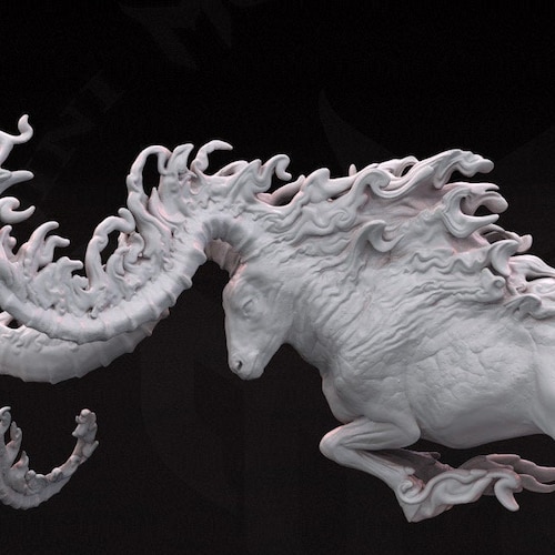 Burning Ram Fire Elemental 28mm 3D Resin Print Miniature - Etsy