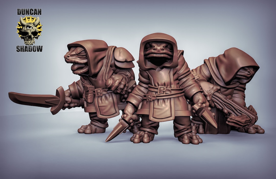 Boggard Rogue Toad Like Humanoids 28mm or 32mm D&D 3D Resin Printed ...