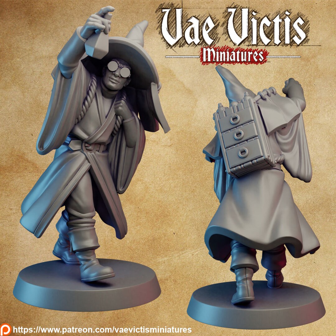 Apothecary Alchemist 28mm 32mm D&D Resin Miniature Dungeons and Dragons ...