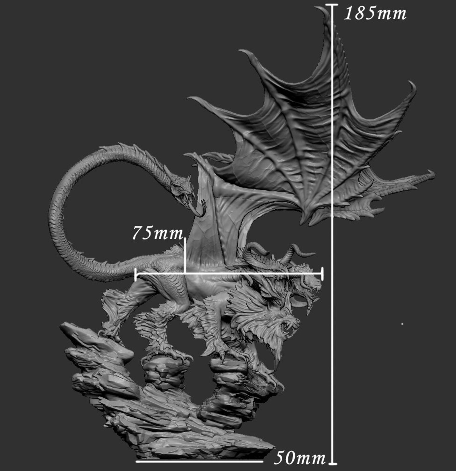 Chimera Adult and Young D&D 3D Printed Resin Miniatures | Etsy