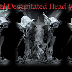 Draco Hydra Huge D&D 3D Resin Printed Miniature Dungeons and Dragons ...