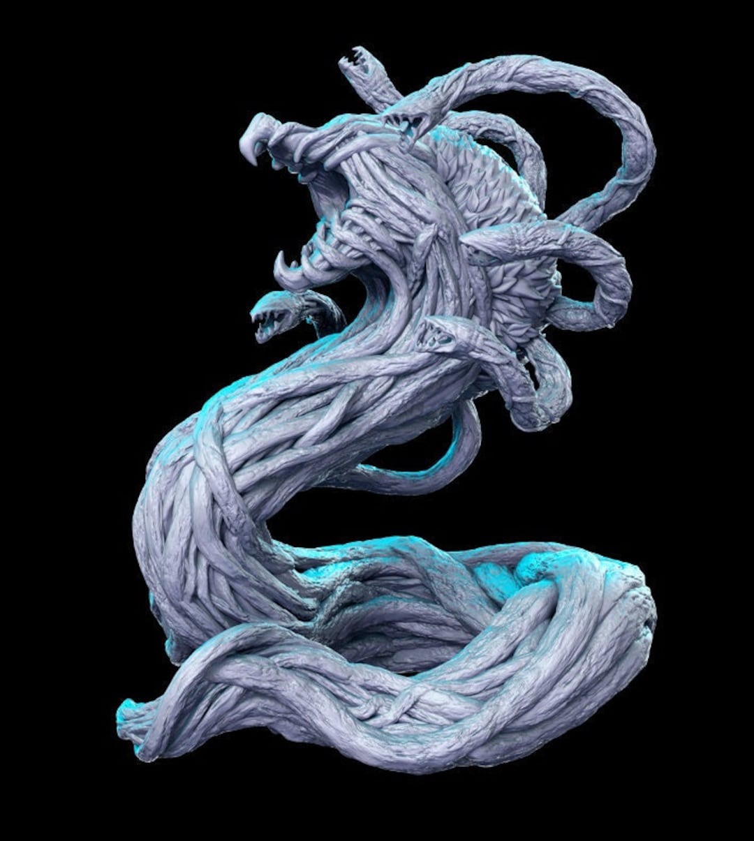 Giant Vine Giant Plant Snake D&D Resin 32mm 28mm Miniature Dungeons and ...