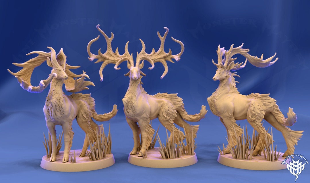 Woodland Stag Deer 3D Resin Printed 28mm Miniature Dungeons and Dragons ...