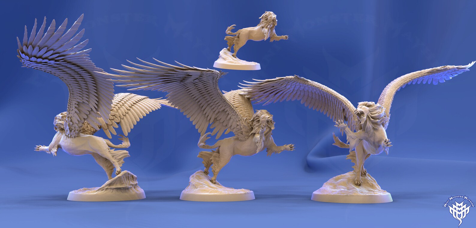 Celestial Winged Lion 3D Resin Printed Miniatures Dungeons and Dragons ...