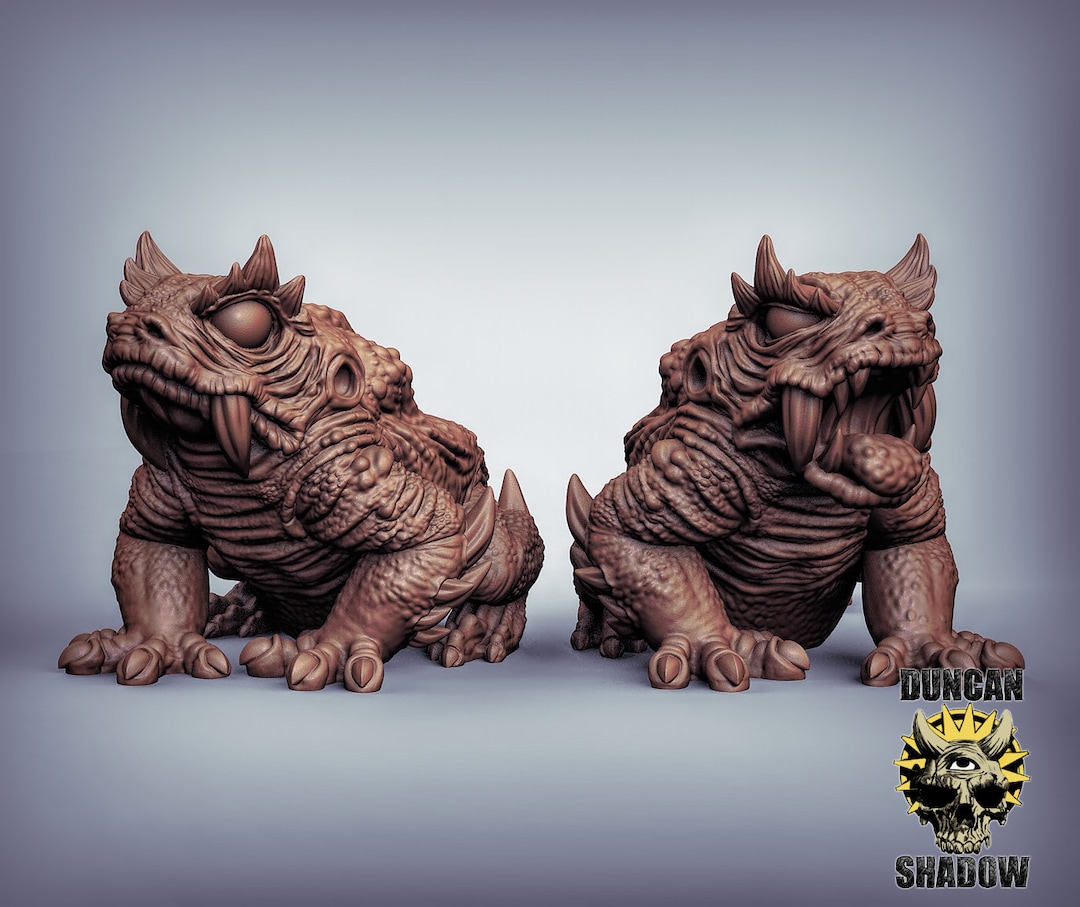 Slurk Saber-toothed Frogs 28mm or 32mm D&D 3D Resin Printed Miniatures ...