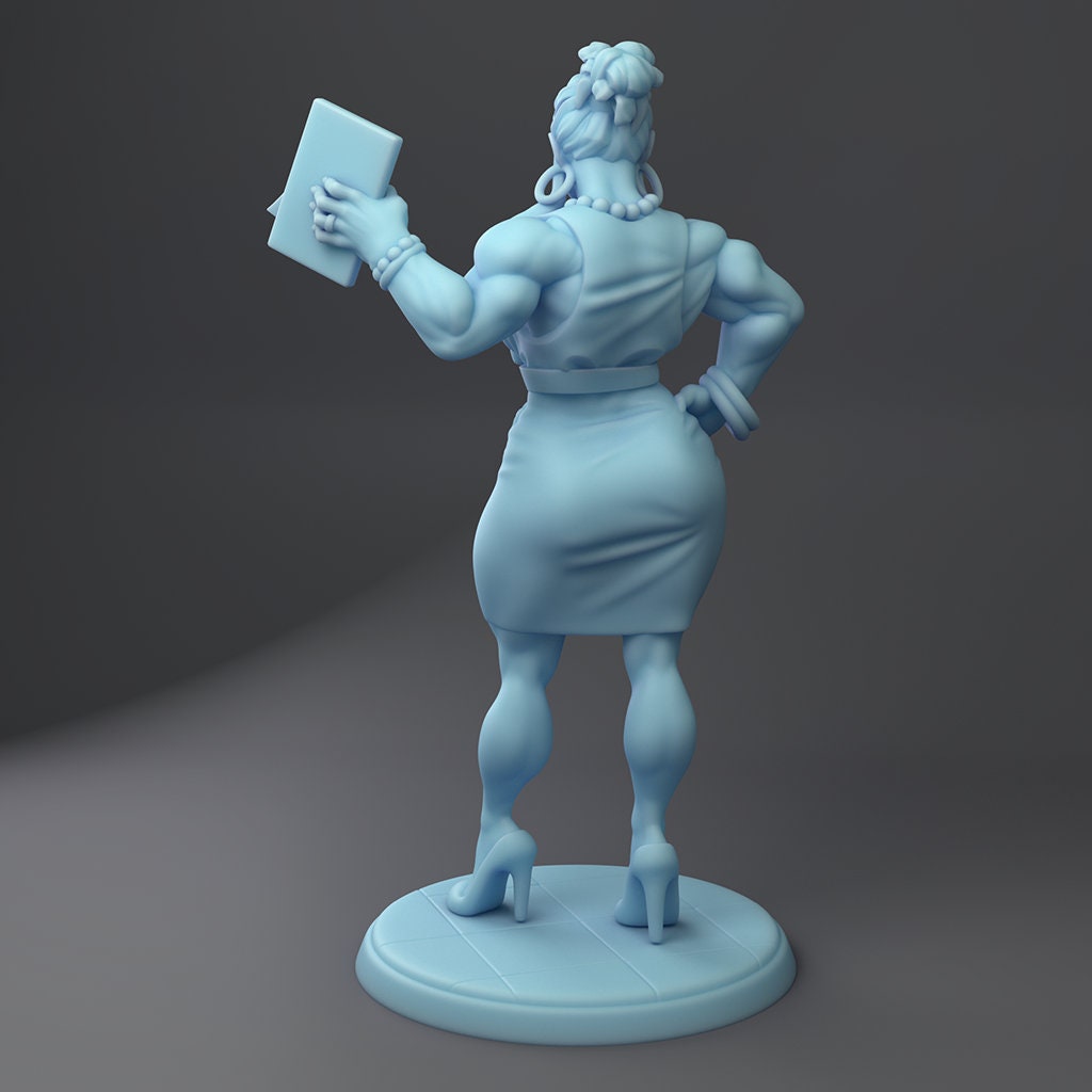 Sexy Female Ceo Orc Pinup Mini Fantasy Office Set Dandd Etsy 