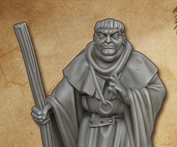 Friar Monk Character 28mm 32mm D&D Resin Miniature Dungeons - Etsy