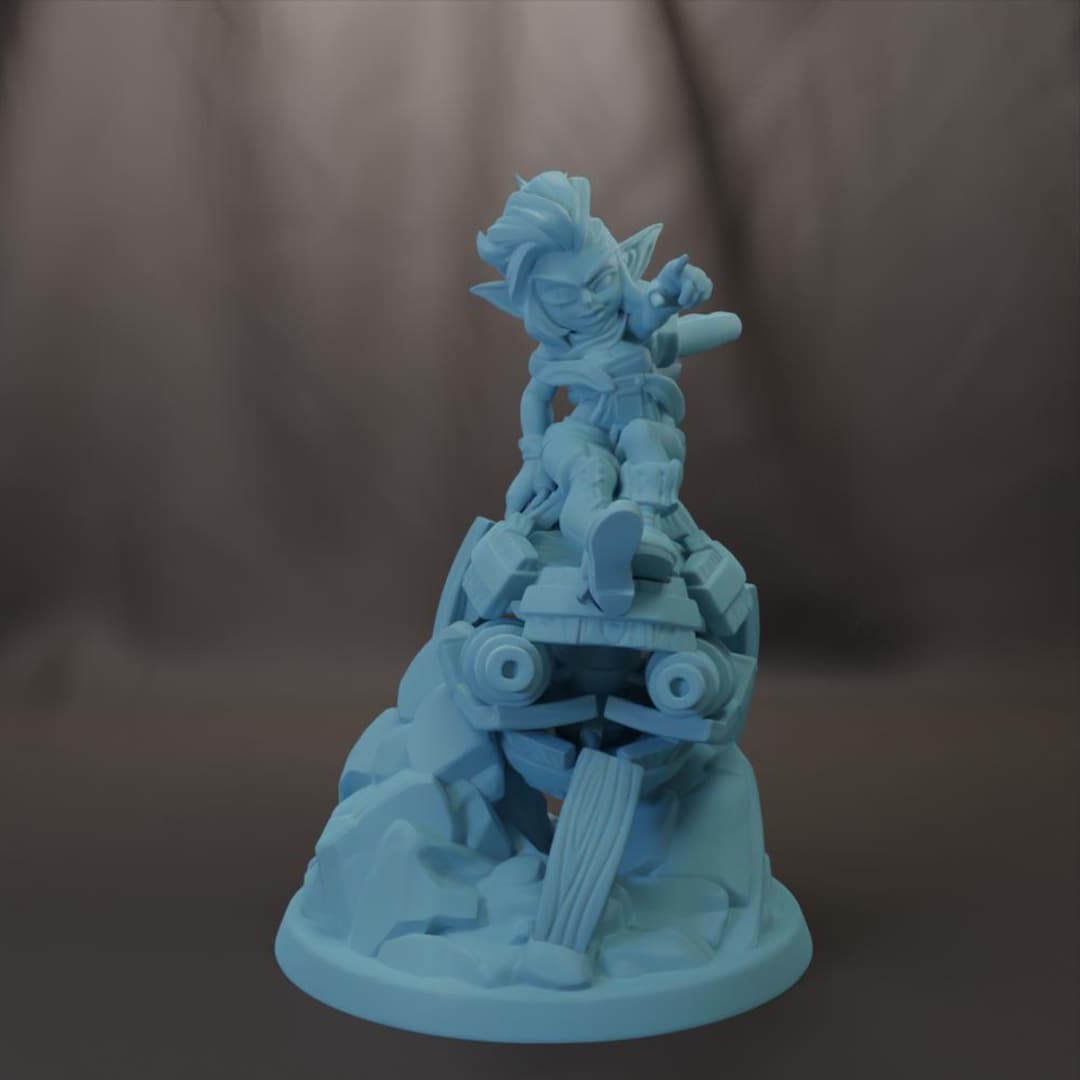 Goldie Goblin Female Artificer Baddie D&D Resin 28mm 32mm or 54mm Mini ...