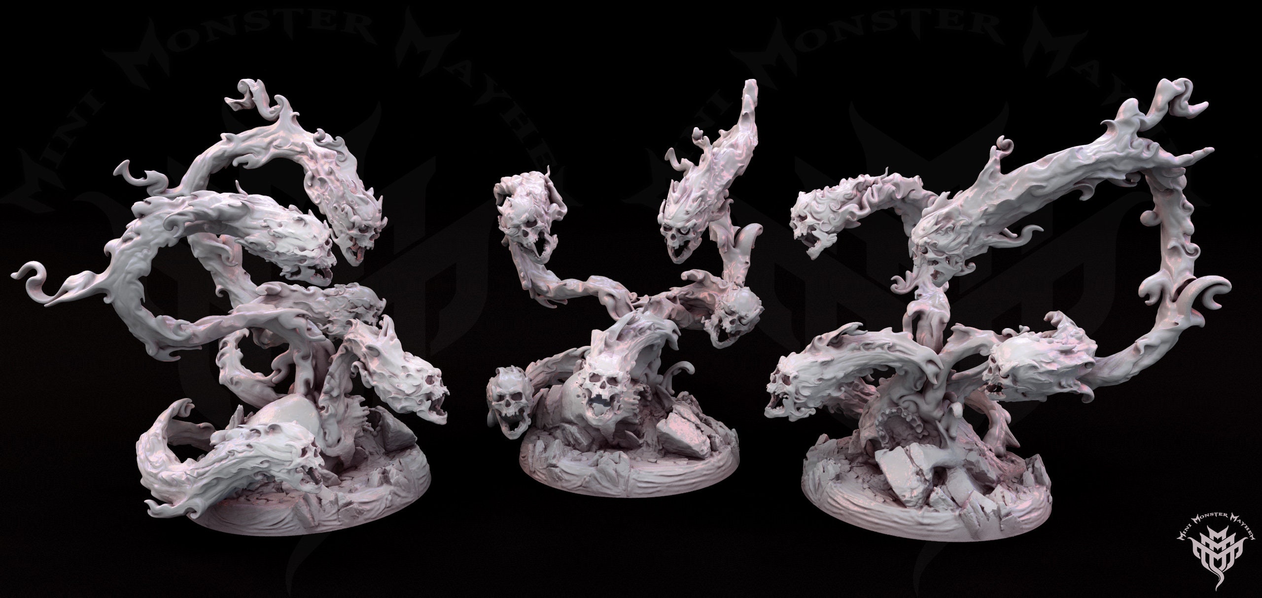 Possessed Flaming Skull 28mm 3D Resin Print Miniature D&D Dungeons and ...