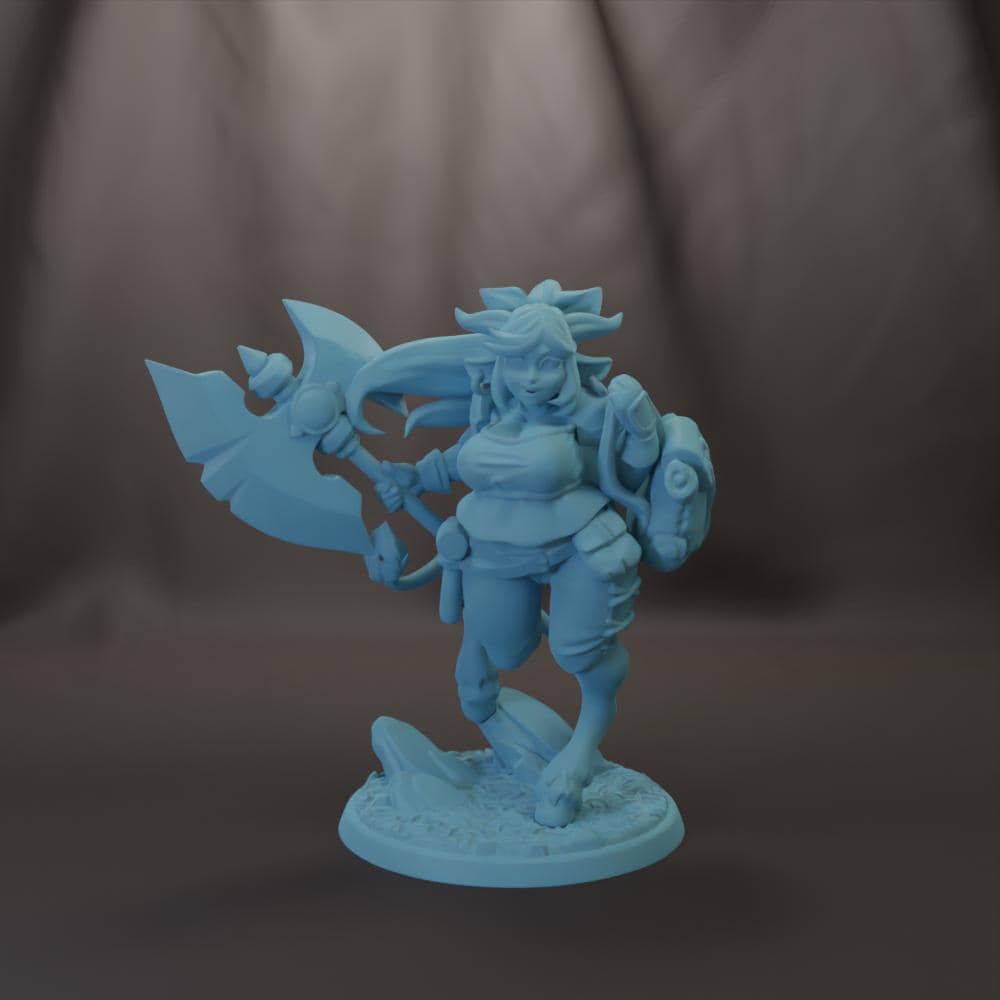 Belle the Cowgirl Holstaur Fighter D&D 28mm or 32mm Miniature Dungeons ...